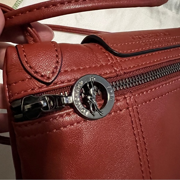 Longchamp | Bags | Longchamp Le Pliage Cuir Crossbody In Terracotta ...